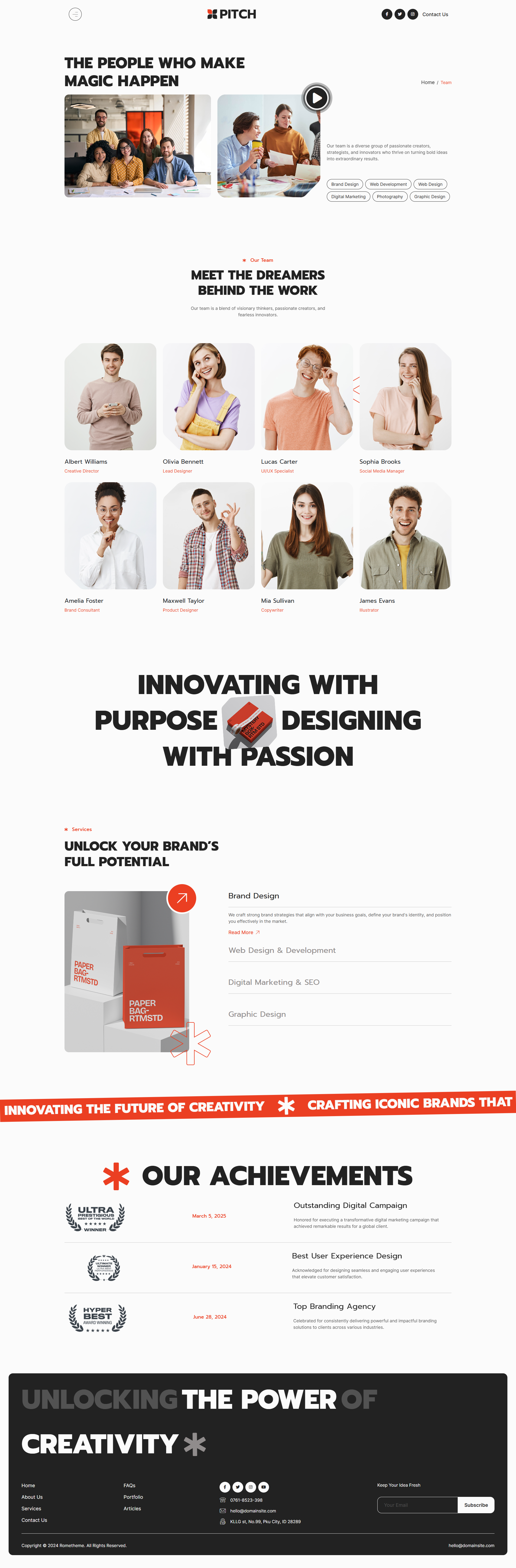 Pitcho - Creative Agency HTML Template by Rometheme | ThemeForest